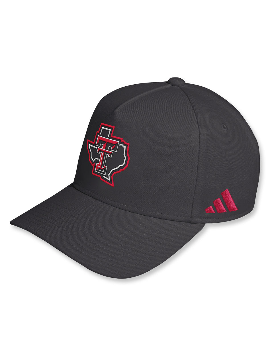 Adidas Texas Tech 2025 Sideline Local A-Frame Snapback Hat – Red Raider ...