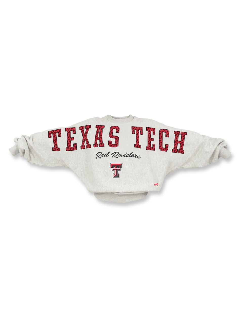 Pressbox Texas Tech "Brannigan" Oversized Crew Neck Fleece – Red Raider ...