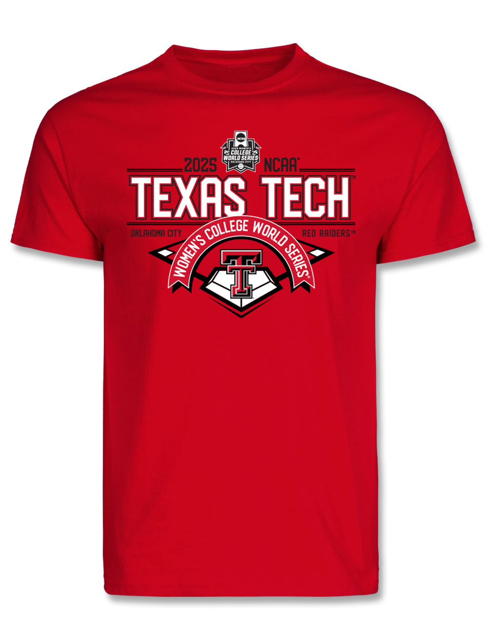 Texas Tech 2025 Softball College World Series "Own the Plate" Red T-Sh ...