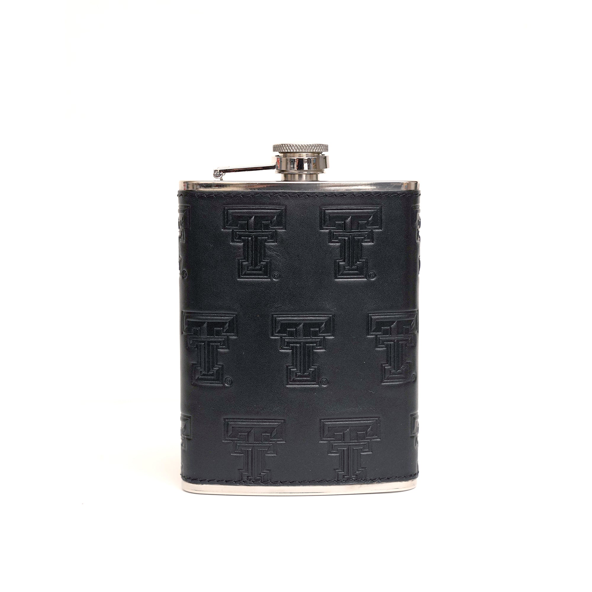 Texas Tech All Over Double T Premium Leather Wrapped Flask – Red Raider ...