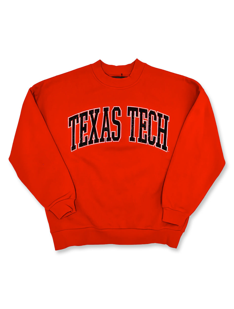 Texas Tech Arch in Rhinestone on Crewneck Sweatshirt – Red Raider Outfitter
