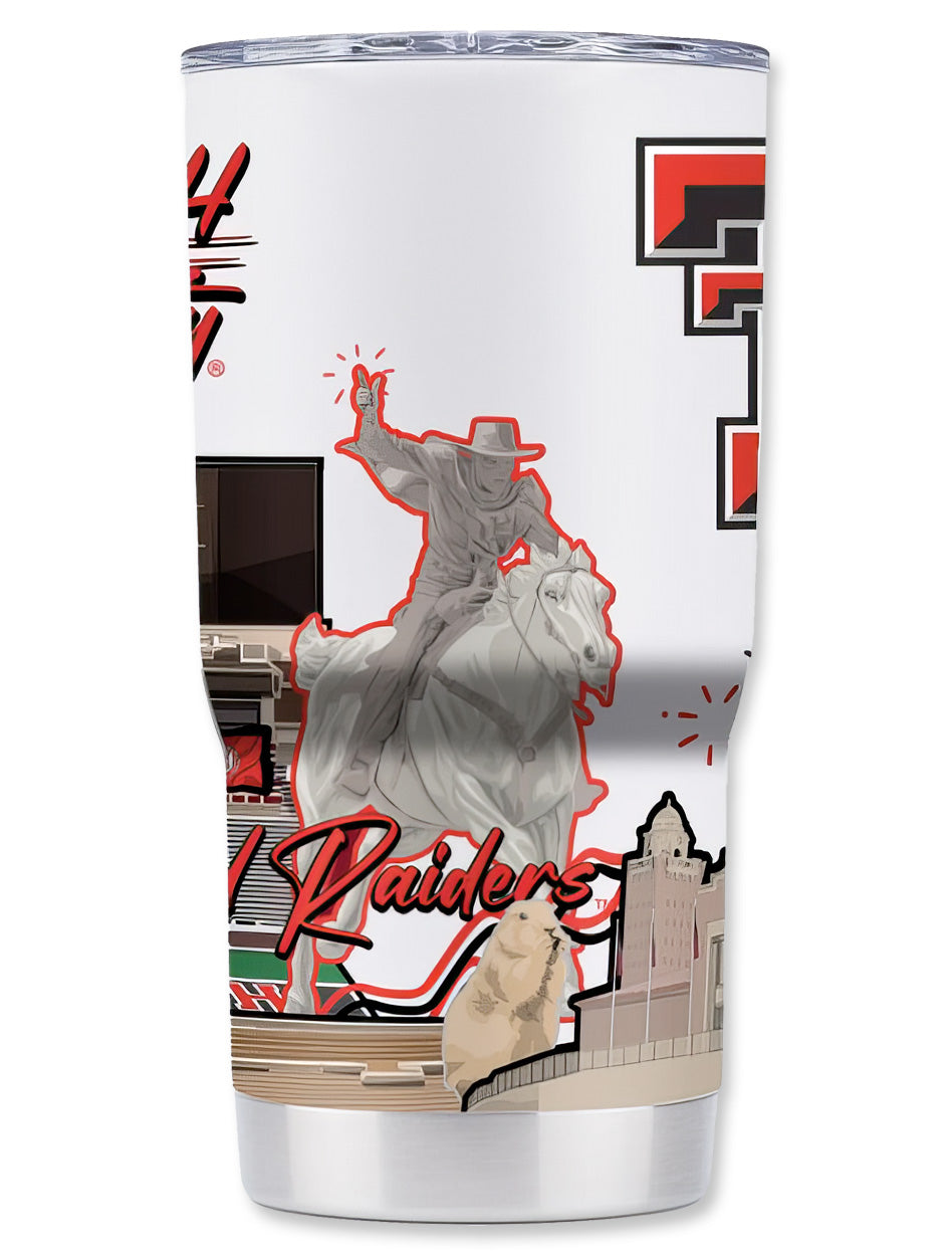 Texas Tech "Campus Icons" 20oz Tumbler – Red Raider Outfitter