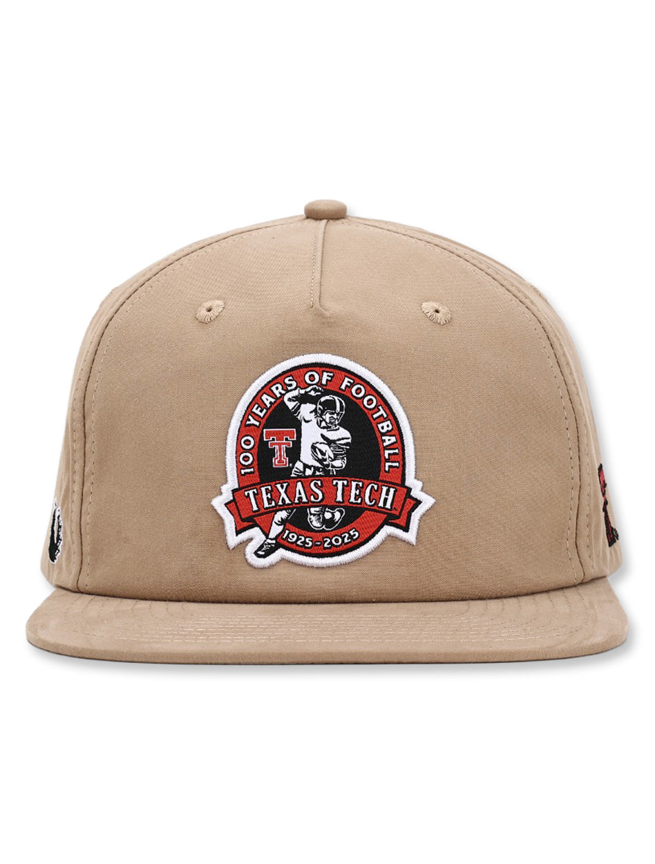 Texas Tech Dark Horse "100 Year Football" Vintage Khaki Snapback Cap ...
