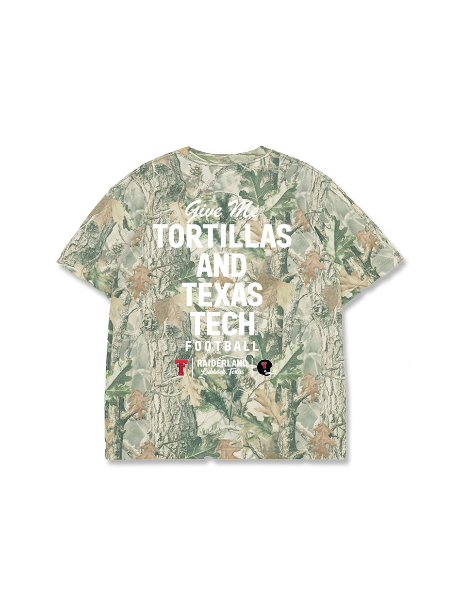 Texas Tech "Give Me Tortillas" YOUTH Camo Short Sleeve T-Shirt – Red ...