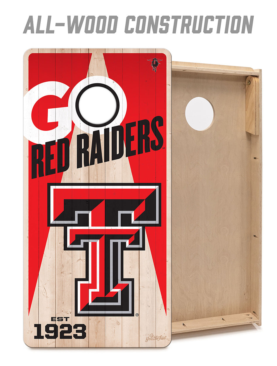 Texas Tech "Go Red Raiders" 2' x 4' Real Wood Corn Hole Board with Bag ...