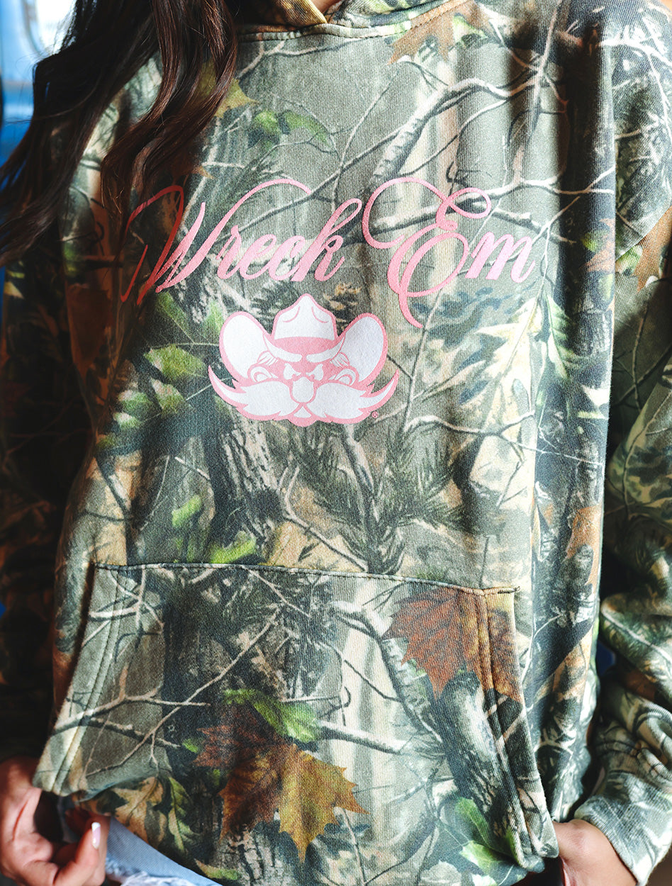 Texas Tech "Pink Wreck'Em" Camo Hoodie – Red Raider Outfitter