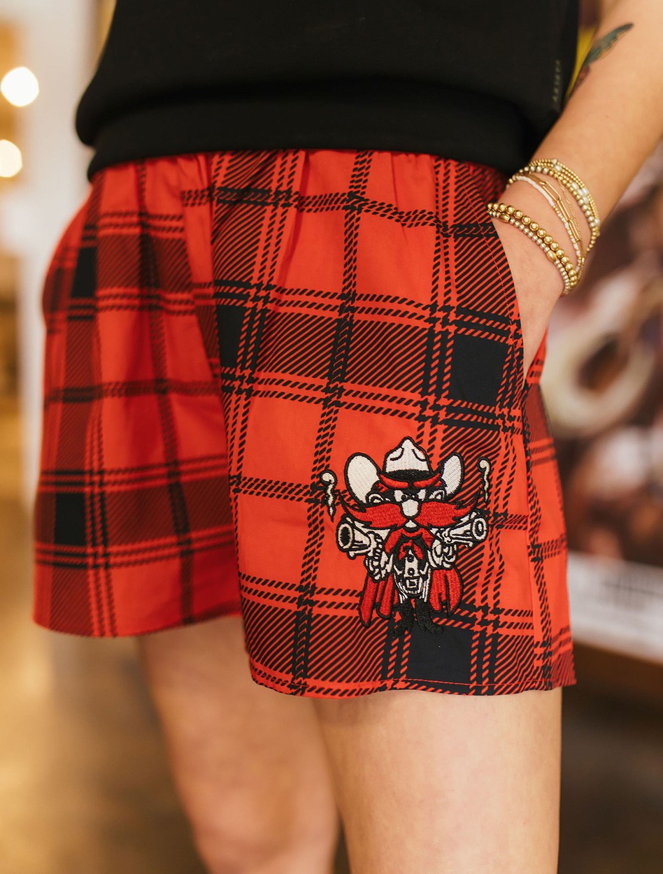 Texas Tech Queen of Sparkles Plaid Mascot Shorts – Red Raider Outfitter