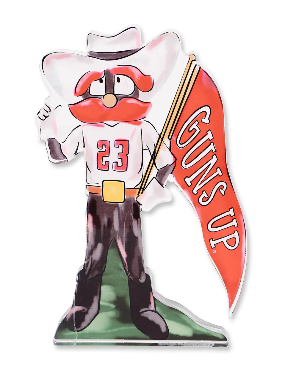 Texas Tech Raider Red Guns Up Acrylic Standee – Red Raider Outfitter