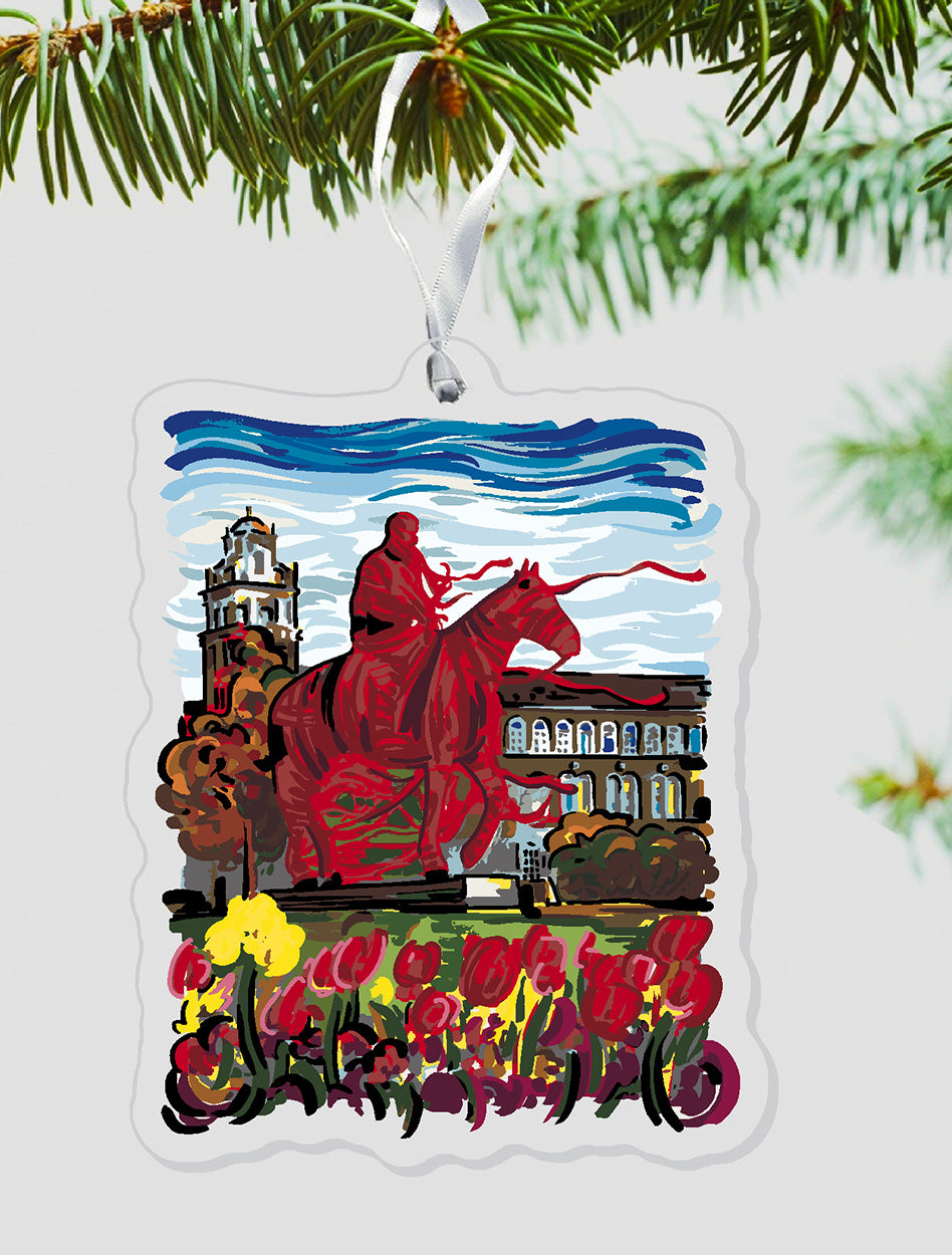 Texas Tech "Wrapped Will Rogers" Artist Rendering Ornament – Red Raider ...