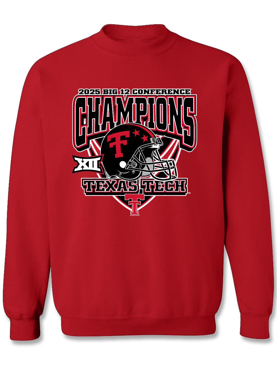 Texas Tech Big 12 CHAMPS - Crew - Field Day - RED – Red Raider Outfitter