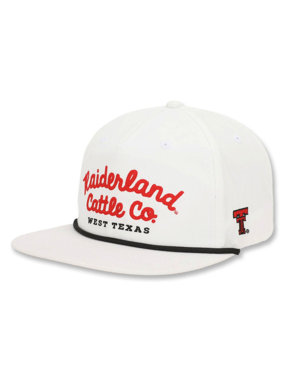 Texas Tech Dark Horse "Raiderland Cattle" Chain White Snapback Cap ...