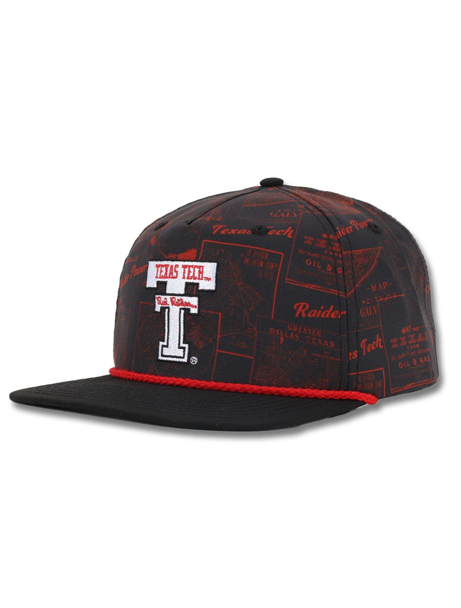 Texas Tech Dark Horse "Raider Power Map" Black Snapback Cap – Red ...