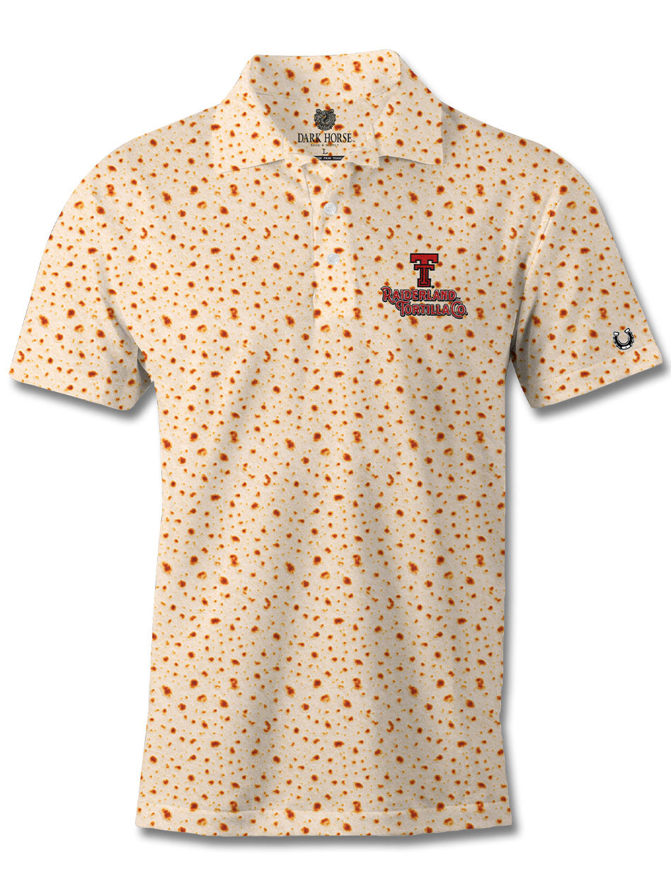 Texas Tech Dark Horse "Tortilla Co." Premium Polo- PRE-ORDER – Red Raider Outfitter